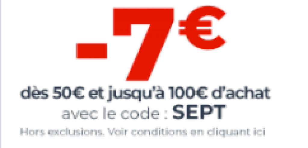 Code promo Cdiscount : 7€ dès 50€ et jusqu’à 100€ d’achat maximum - Le ...