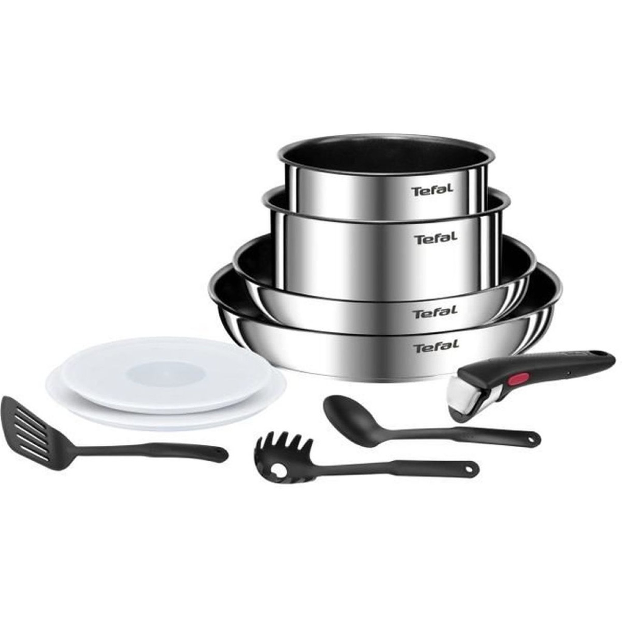 Tefal Ingenio Emotion - Batterie de cuisine 10 pièces (induction, acier inoxydable) - Le CrocoDeal