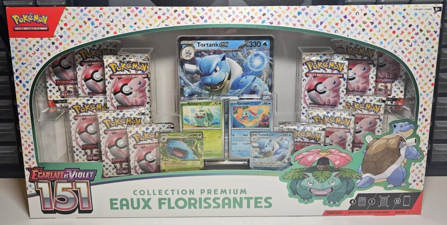 Le coffret Pokémon 151 Eaux Florissantes en français déjà disponible au ...