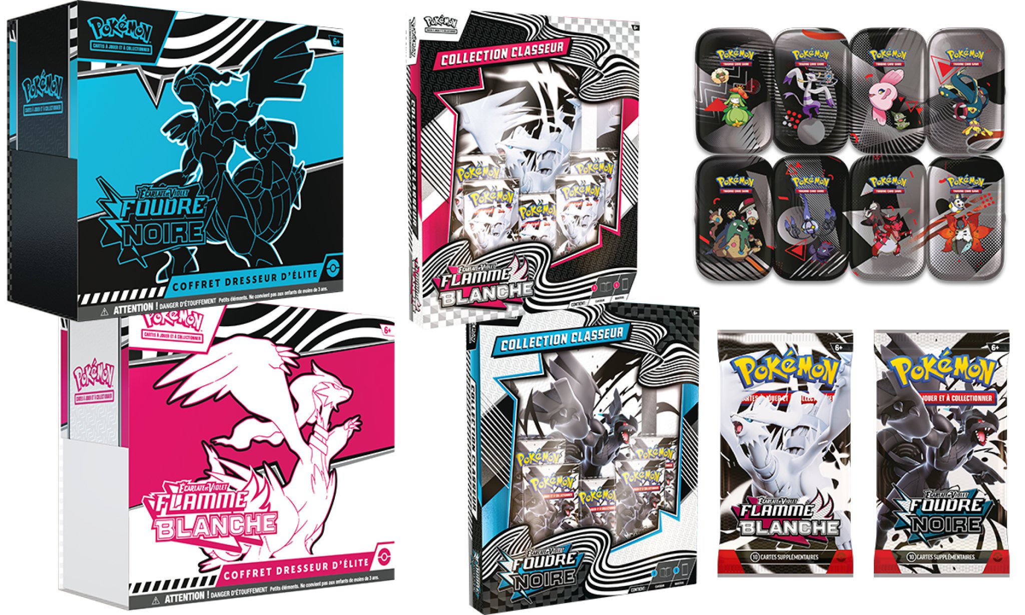 Cartes Pokémon : les extensions EV10.5 Foudre Noire et Flamme Blanche ...