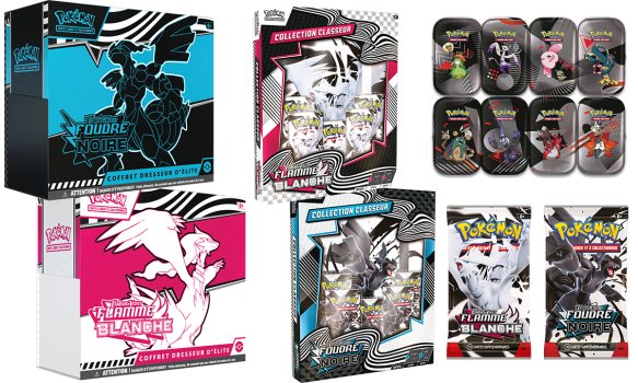 Cartes Pokémon : les extensions EV10.5 Foudre Noire et Flamme Blanche ...